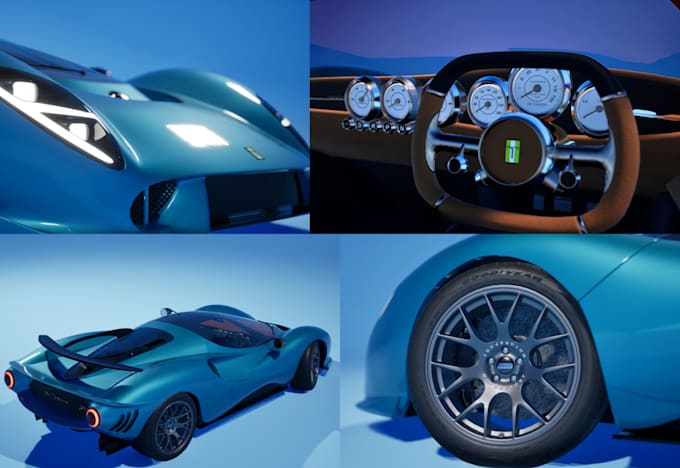 3d car model, car animation, vehicle render for ads, racing sims ...