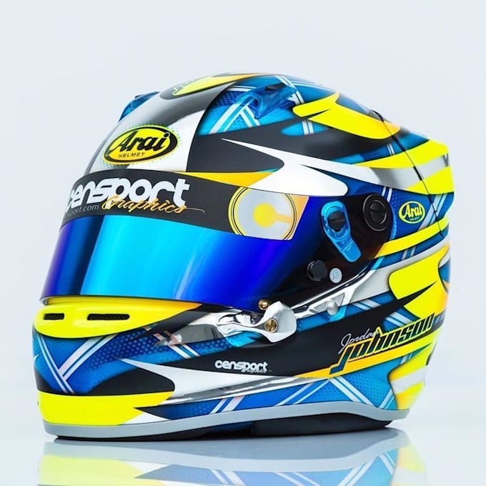 Create a standard quality helmet livery design for acc lmu rf2 f1 25 by ...