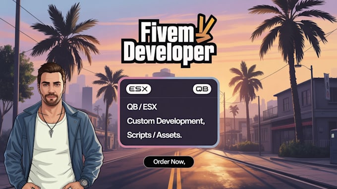 Make custom fivem script, gta v, qbcore, esx, fivem dev, roleplay, fivem weapon by Tysenmoore ...