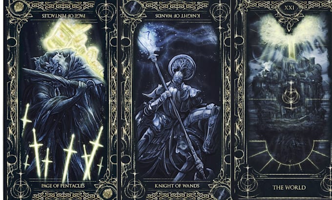 Design trading card game playing board game box design tcg tarot card ...