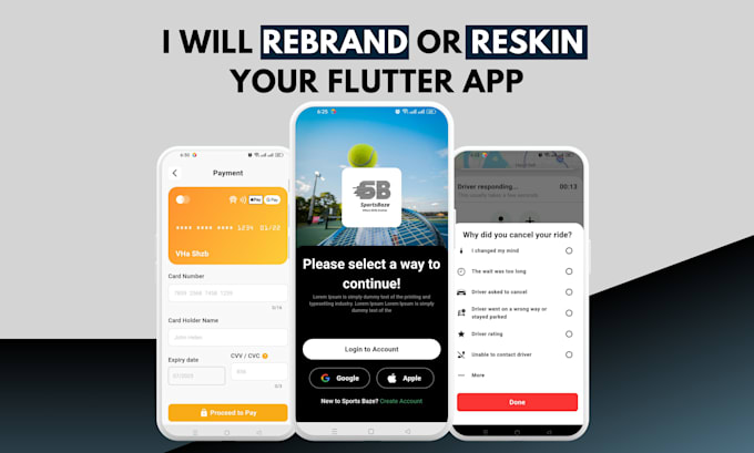 Rebrand or reskin your android and ios app from flutter by Taybainsolution | Fiverr