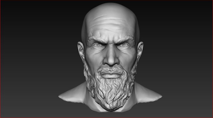 Realistic 3d head model in zbrush face sculpt bust modeling stl file 3d printing by Tademon | Fiverr