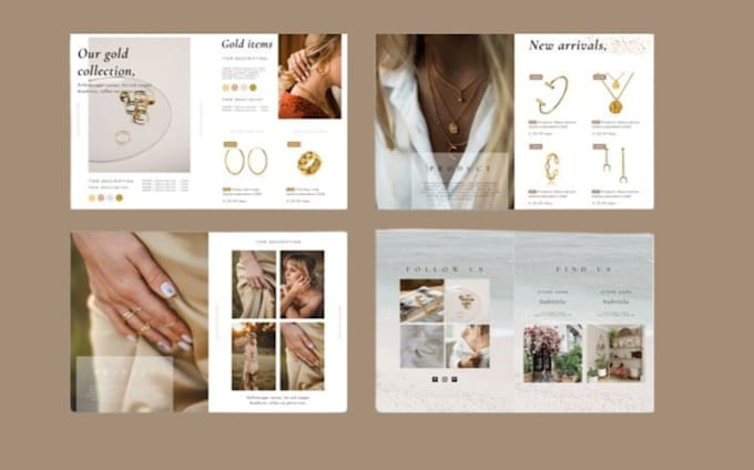 Design editable product catalog fashion lookbook, jewelry sales magazin ...