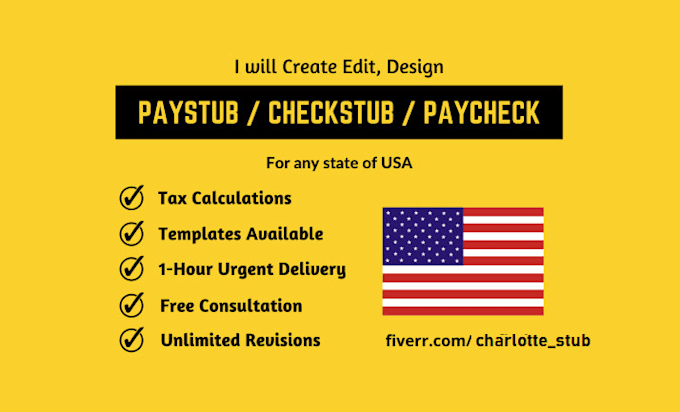 Do paystub, adp paystubs, payroll report, form w2 w3 and 1099 by Stubediter77 | Fiverr