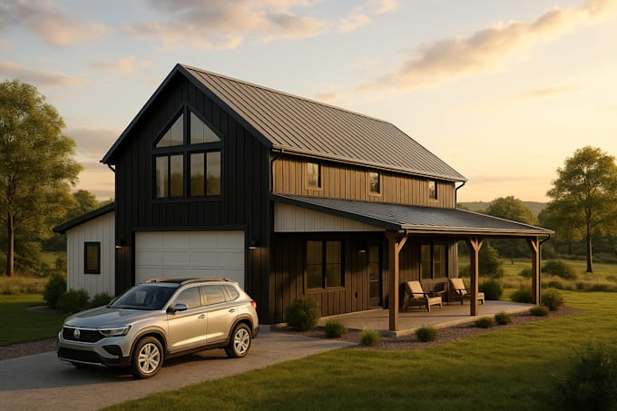 Design floor plans and 2d renderings barndominium and pole barn house ...