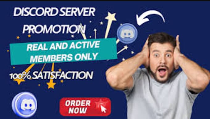 Advertise, boost and grow discord server,organic promotion get real ...