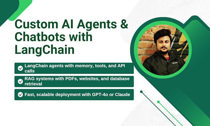 Develop custom ai chatbots, langchain agents, rag systems by P_scribbles | Fiverr