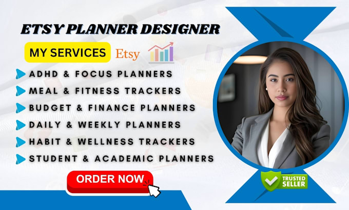 Design adhd friendly interactive digital planners for goodnotes and ...