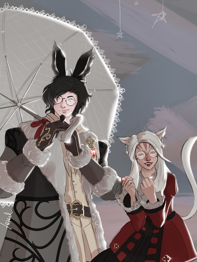 Draw your beloved ffxiv character in my style by Sazael | Fiverr