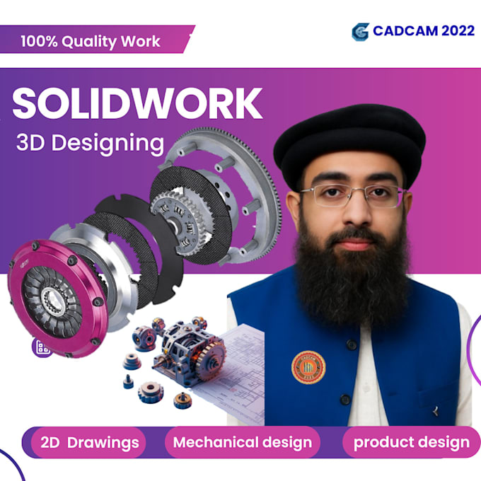 Create professional solidworks 3d models, cad drawings, and mechanical ...