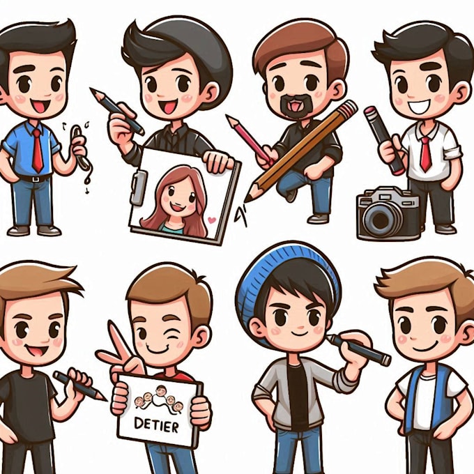 Draw cartoon avatar, cartoon character, caricature character by ...