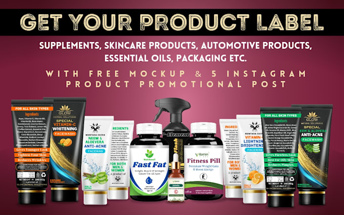 Design print ready labels and packaging with 3d mockup by Ayesha ...