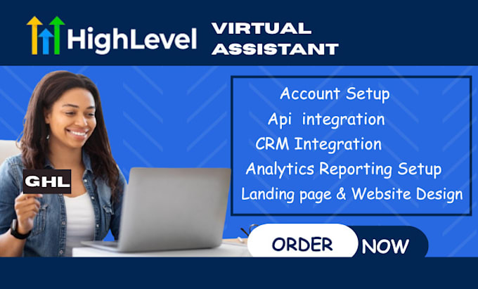 Gohighlevel virtual assistant ghl automation api integration ghl landing page by Kadjagun | Fiverr