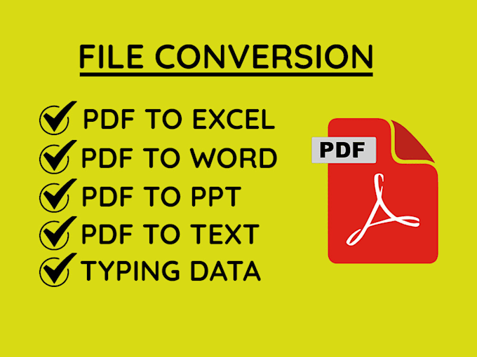 Convert pdf to word, excel and provide typing service by Editormudassir | Fiverr