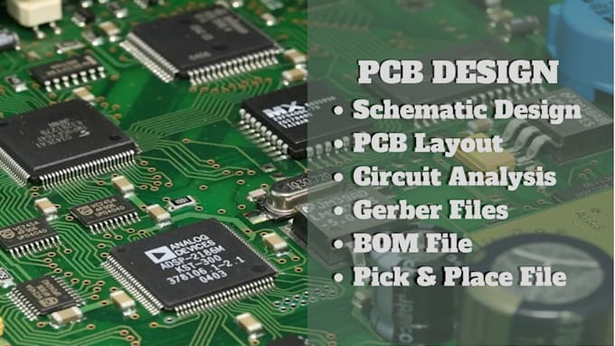 Design circuit schematic pcb boards layout gerber in altium eagle ...