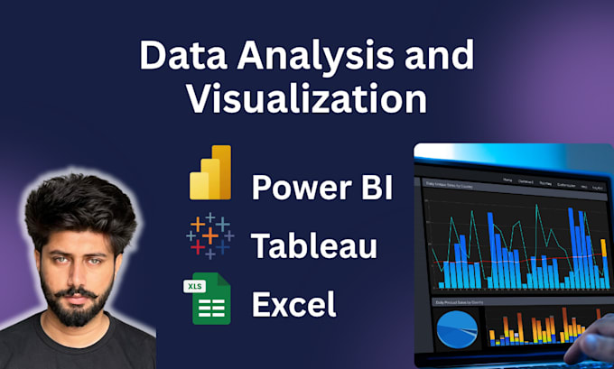 Do data analytics, create tableau, excel or power bi dashboards with kpi for you by Tzmughal ...