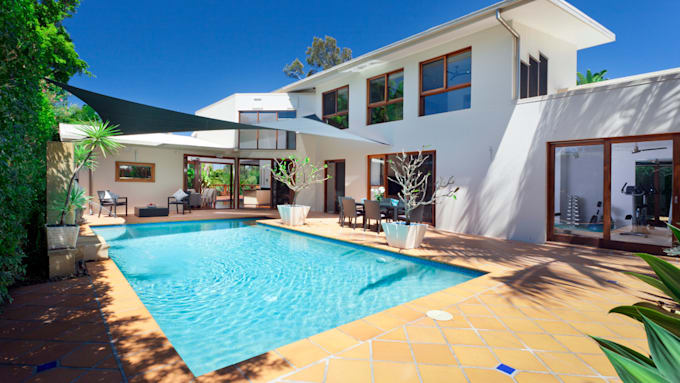 Do 3d backyard landscape design, garden patio yard site plan pool ...