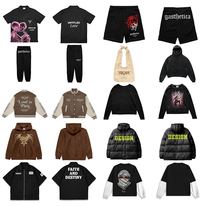 Design custom clothing graphics for your brand by Faudzinh | Fiverr