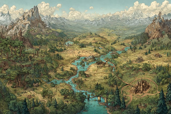 Create your fantasy map, worldmap, battlemap for dnd etc by Mirandagins ...