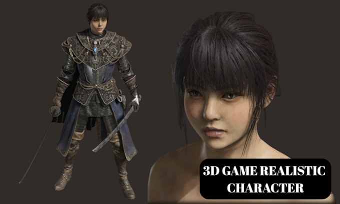 Do realistic aaa 3d game model 3d game character rigging game asset ue5 blender by Dam_mold | Fiverr
