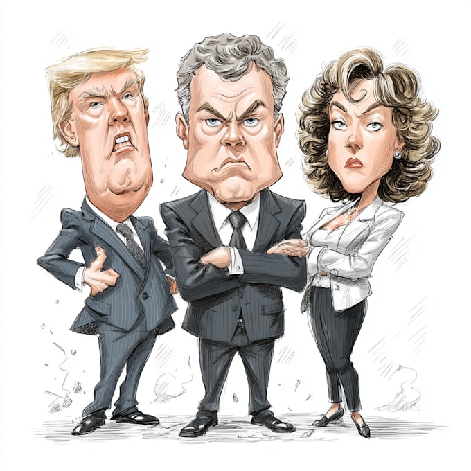 Make political cartoon and portrait caricature for you by ...