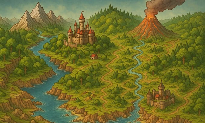 Create 3d isometric board game map, event or festival vector map ...