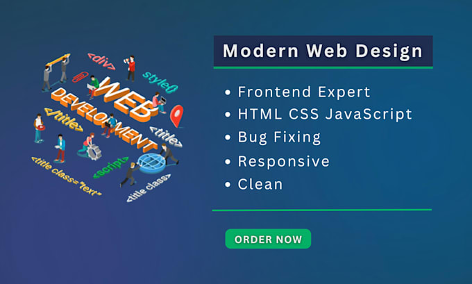 Create a modern and responsive website using html, css and javascript ...