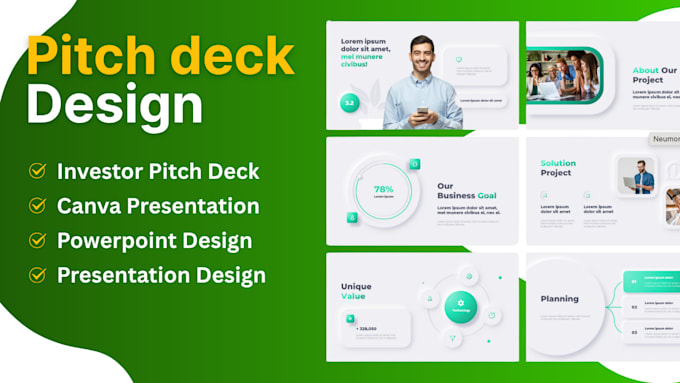 Create pitch deck, canva google slides and powerpoint presentation design by Steve_busa | Fiverr