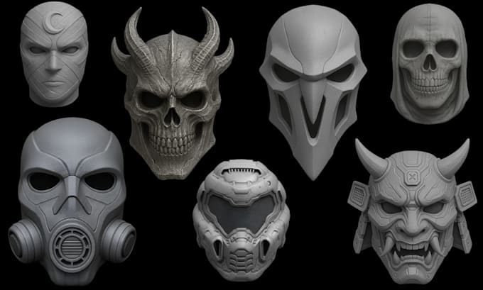 Create 3d mask, 3d helmet, 3d kid mask, custom printable mask for 3d ...