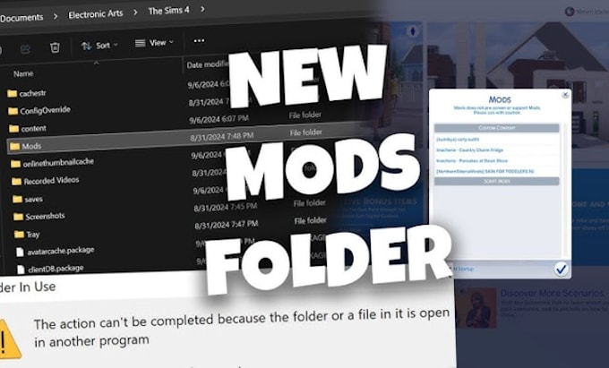 Crea una carpeta de mods para tu juego, sims 4, fallout 4, fivem, dayz ...