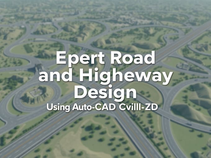 Design roads, highways and infrastructure using autocad civil 3dwill ...