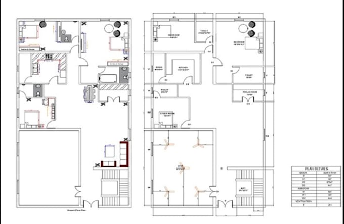 Draw autocad floor plan, 2d architectural blueprint, draftsman for ...