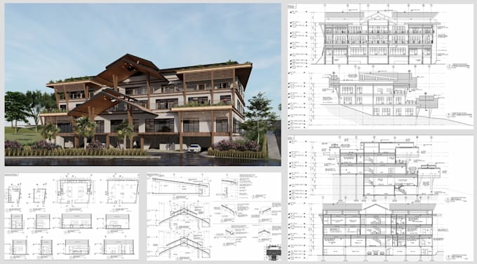 2d drafting architectural drawings by Ruruaustria | Fiverr
