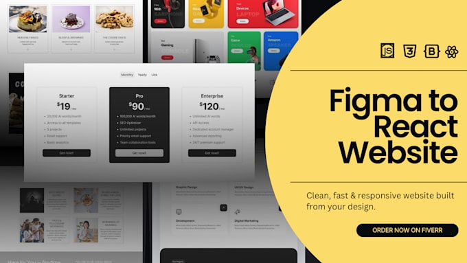Convert figma to responsive react bootstrap website by Samiksha1920 | Fiverr