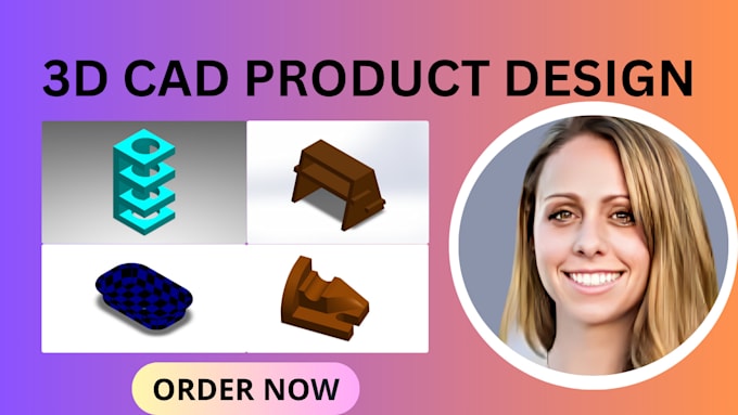 Do 3d cad design, 3d product rendering and 3d industrial design on solidworks by Dubow_emily ...