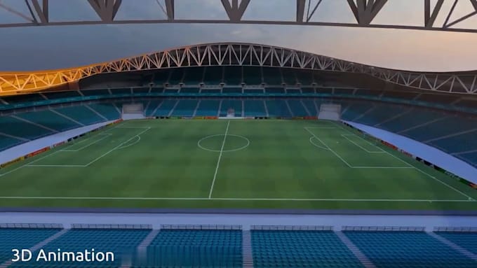 Do realistic 3d stadium animation, 3d sport complex, 3d gym , sport ...