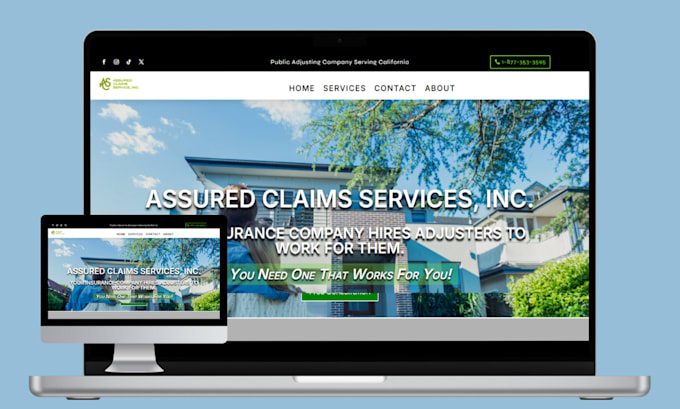 Public adjuster website insurance claim website public adjuster landing ...