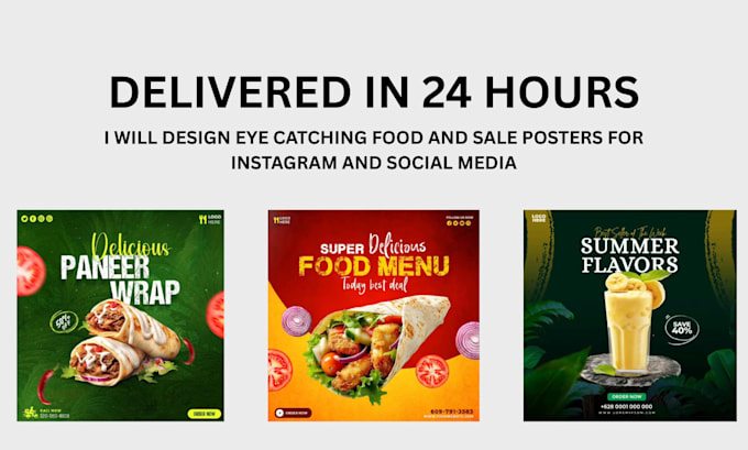 Design eye catching food and sale posters by Munishkumar3 | Fiverr
