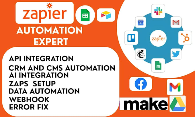 Setup fix zapier automation zapier webhook make com automation by Jimmy_digitals | Fiverr
