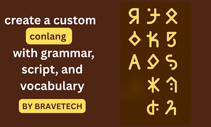 Create conlang, realistic fictional language functional font for your conscript by Bravetech121 ...