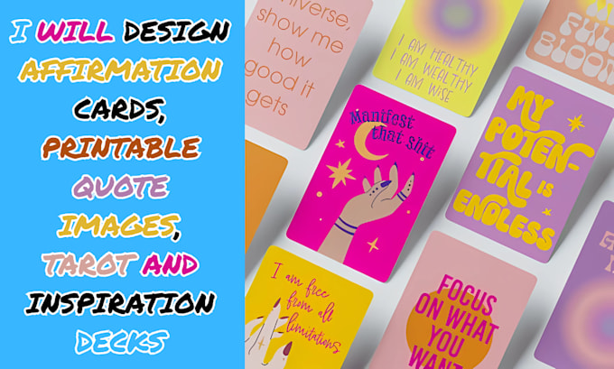 Design affirmation cards, printable quote images, tarot and inspiration decks by Thomascards ...