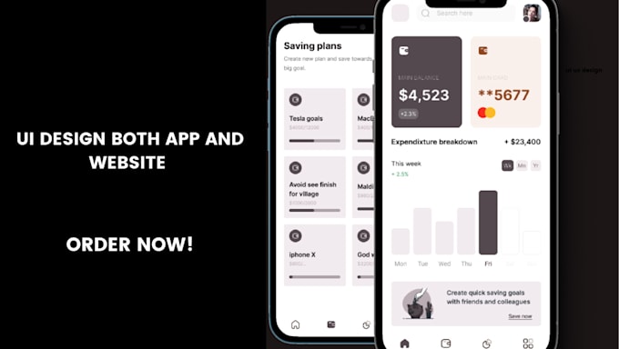 Do ui ux design mobile app figma design wallet app dashboard ui ux fintech app by Valentineteck ...