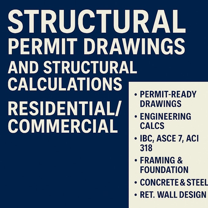 Structural permit drawings, structural calculations for residential ...