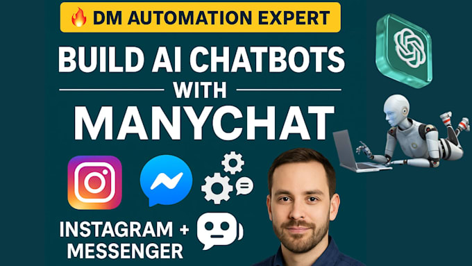 Build a manychat chatbot for instagram and messenger automation by Trinabright | Fiverr