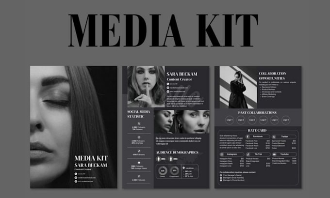 Design epk, media kit, press kit, speaker kit, one sheet, influencer media kit by Im_will | Fiverr