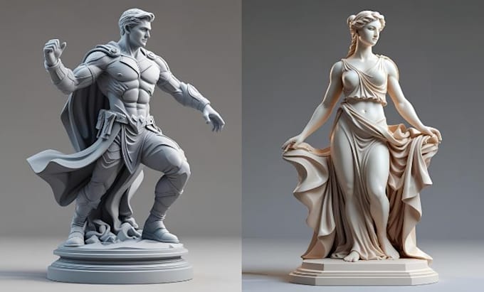 3d modeling and sculpting of characters, statues, anime figure for 3d ...