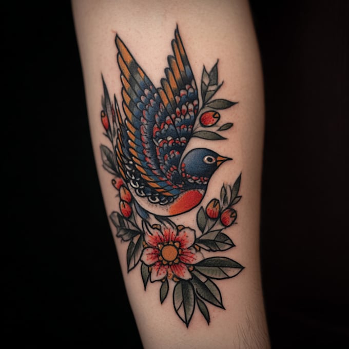 Microrealistic linework and geometric style tattoo design by ...