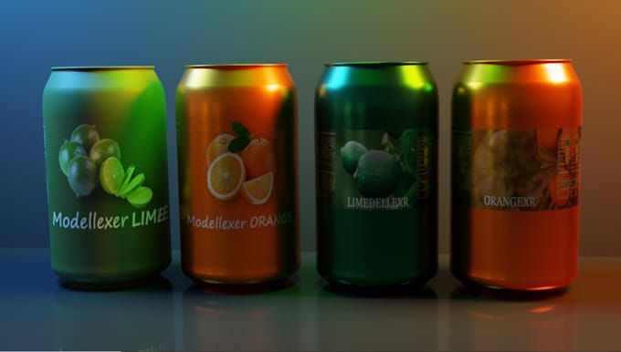 3d cans packaging design,dramatical 3d lighting, drink label design,3d ...