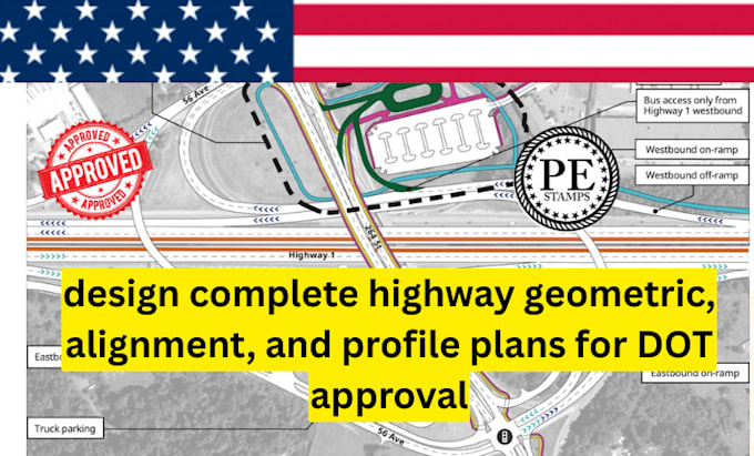 Design highway road alignment cross section for civil 3d in california florida by Douglas303m ...