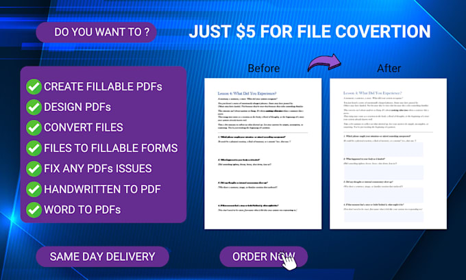 Create a fillable pdf forms, convert files to editable pdf, interactive file by David_ayobami1 ...